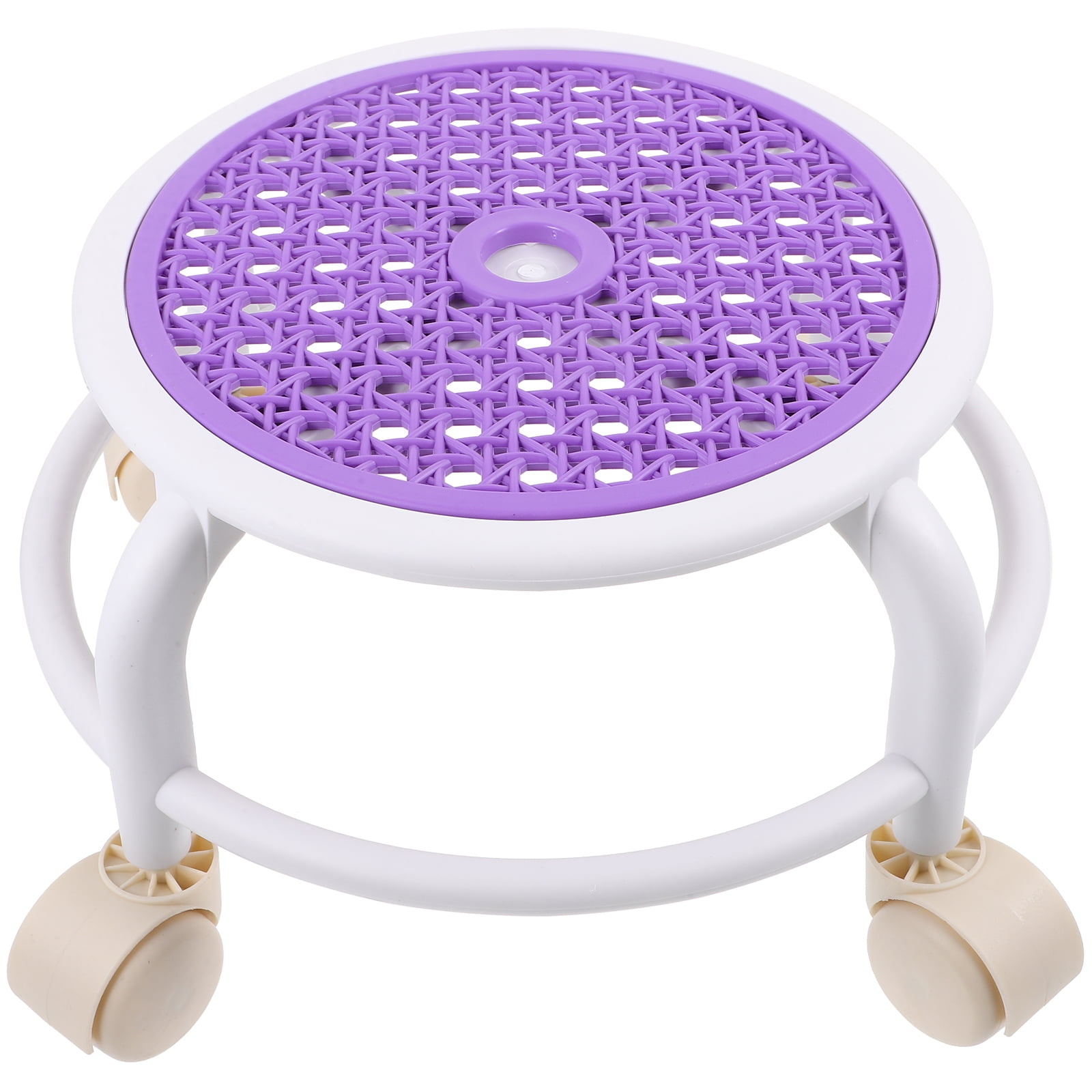 Low Stool with Wheels Swivel Rolling Stool Round Small Stool for ...