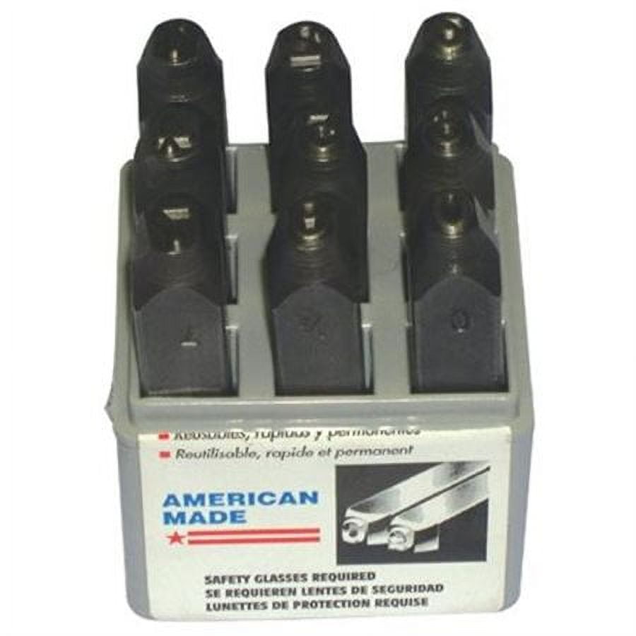 Low Stress Full Character Steel Hand Stamp Sets - 1/4" round face steel ...