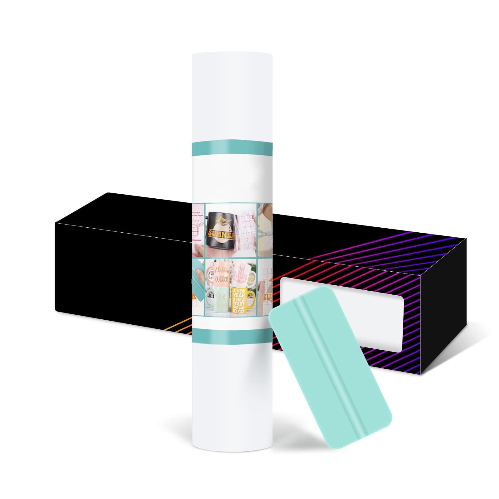 Low Tack Clear Transfer Tape for Vinyl 12” x 30FT, Matte Adhesive Layer ...