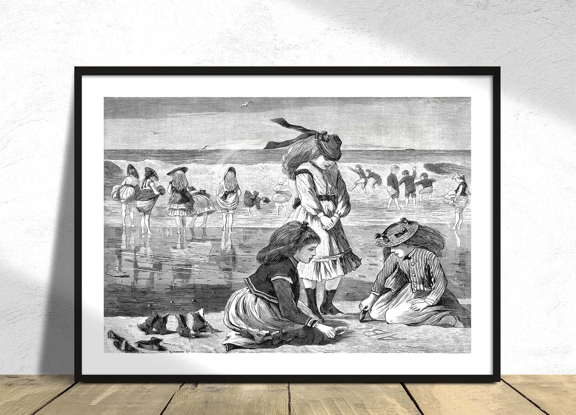 Low Tide Winslow Homer Vintage Exhibition Illustration Reproduction ...