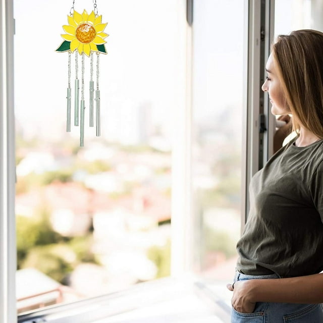 Low Tone Wind Chime Six Foxes Wind Chime Solar Hummingbird Musical Wind ...