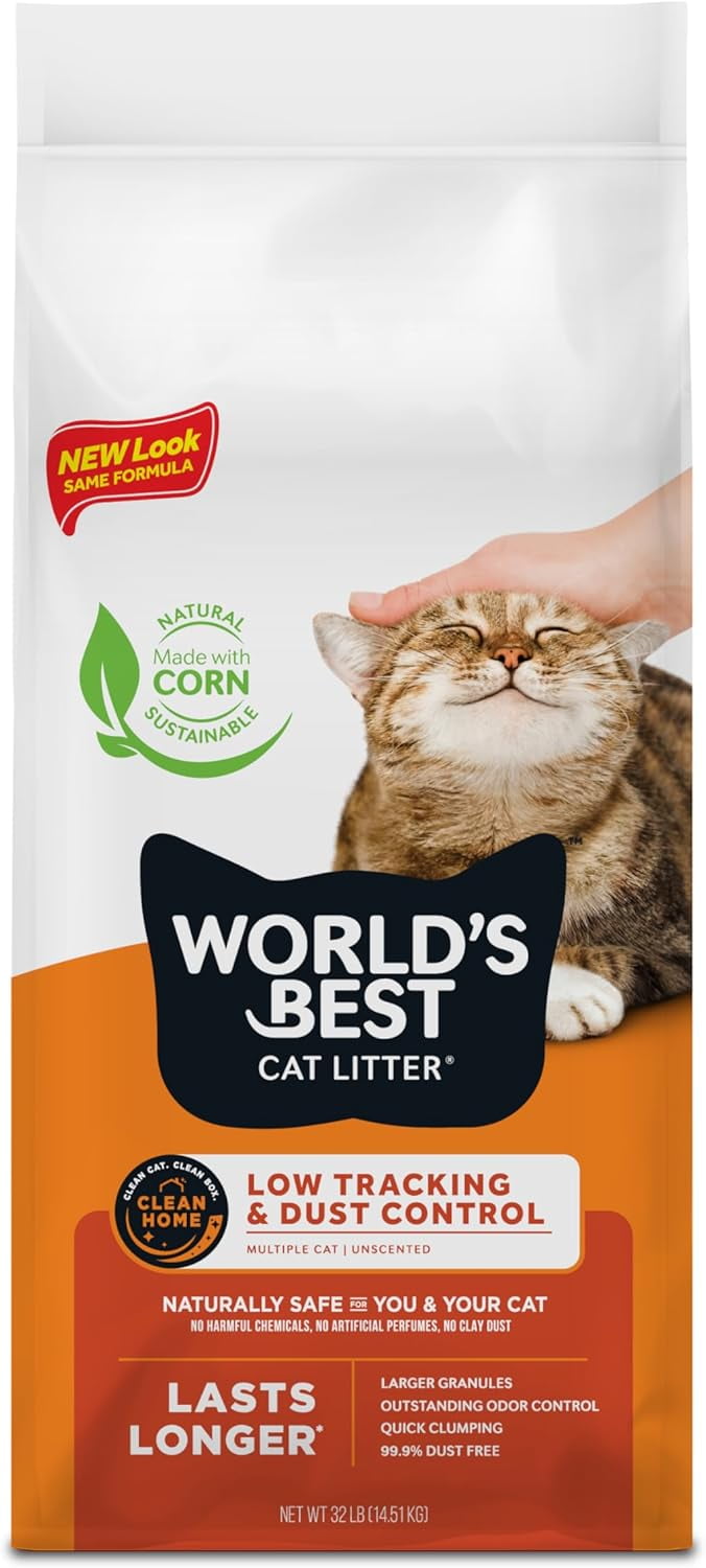 Low Tracking & Dust Control Multiple Cat Unscented 32-Pounds - Natural ...
