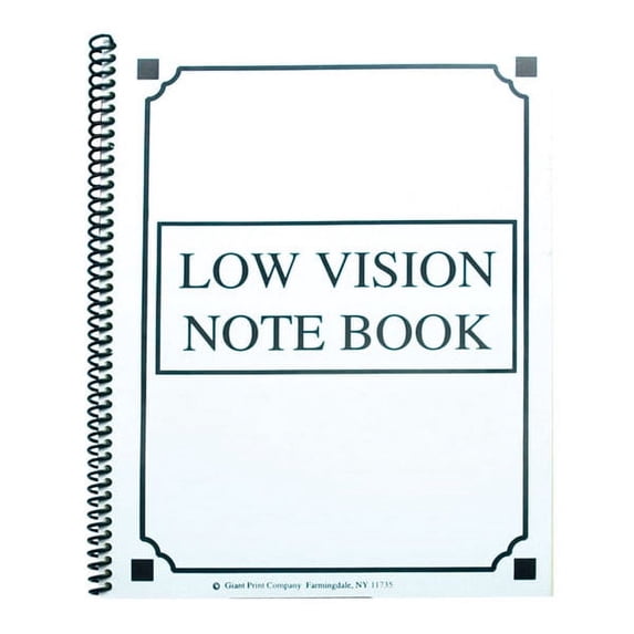 Spiral Low Vision Notebook with Large Thick Lines - Walmart.com