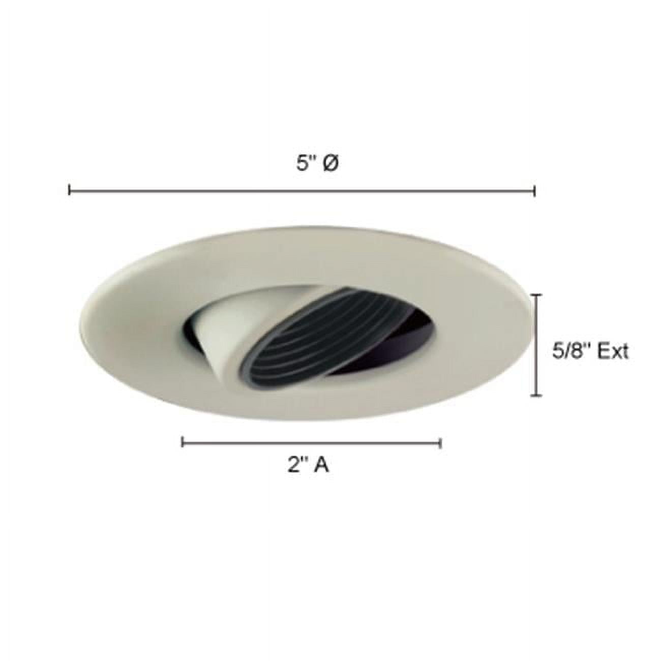 Low Voltage Adjustable Gimbal Ring Trim with Step Baffle- White Baffle ...