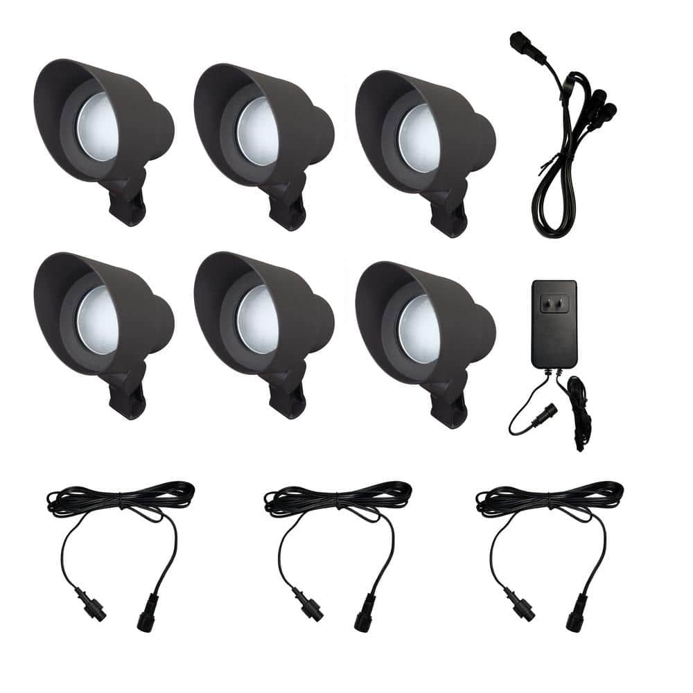 Low Voltage Black Dusk to Dawn Plug-in-Go Integrated LED Landscape ...