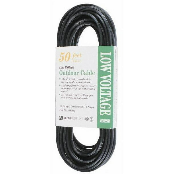 Low Voltage Cable, 14 AWG, 100' Long, Stranded Core, 2 Strand Building ...