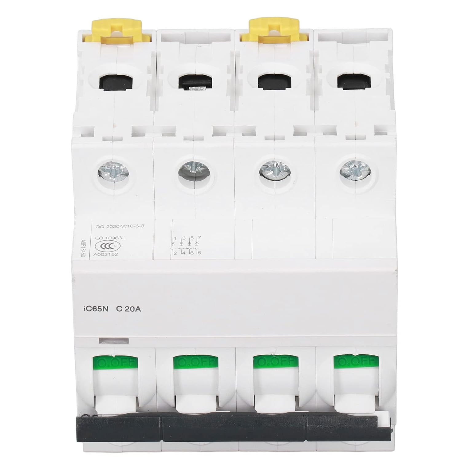 Low Voltage Circuit Breaker, Bistable Locking Clip 6000A Breaking Capacity Reliable Pa66 DIN ...