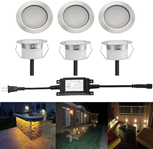 Low Voltage LED Deck Light Kit Φ1.77 Waterproof Recessed Deck Lamp LED ...