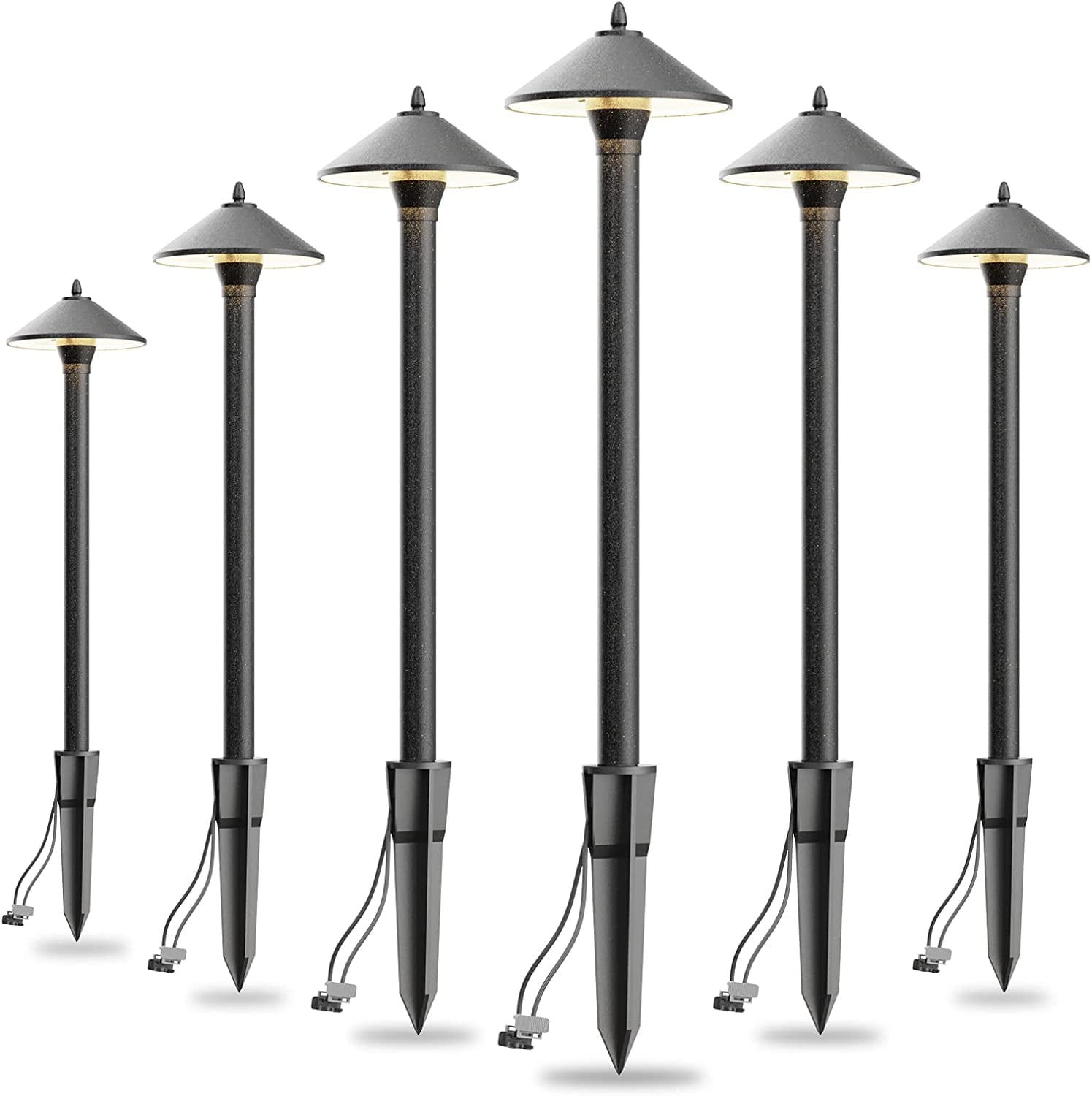 Bright LED Pathway Lights, 1.2W Outdoor Landscape Lighting, 6 Pack ...
