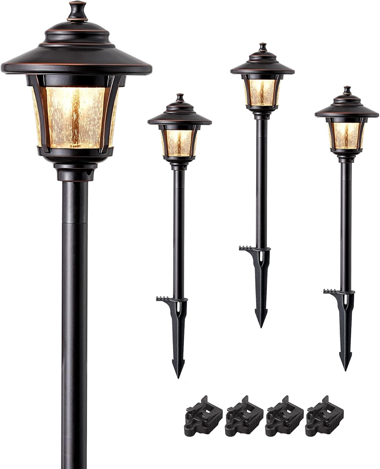 Low Voltage Landscape Lighting, 12V 3W 120LM 3000K Seed Glass Outdoor ...