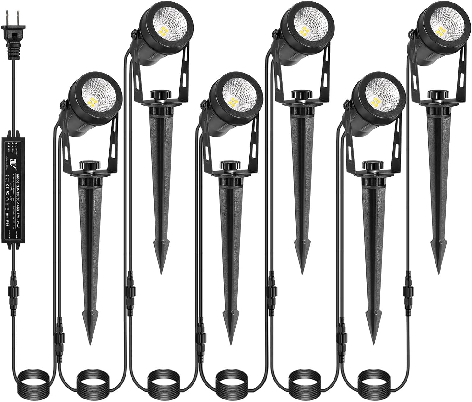 Low Voltage Landscape Lighting, 6 Pack Outdoor Spot Lights with ...