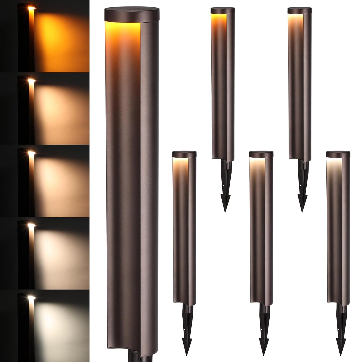 Low Voltage Landscape Lights 5CCT, 5W Anti-Glare LED Pathway Lights ...