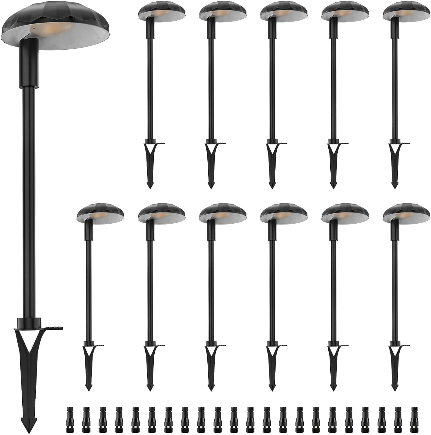 Low Voltage Landscape Lights 5W LED Pathway Lights with Connector, 12 ...