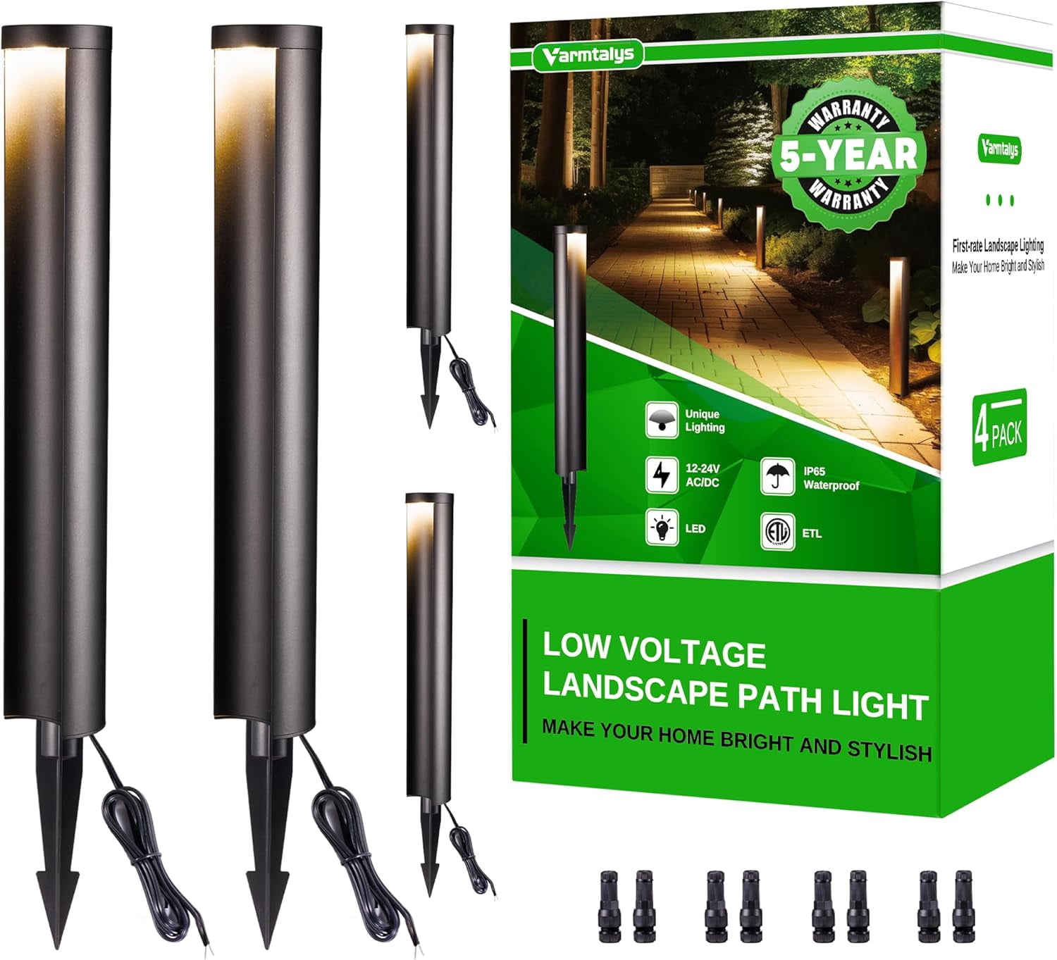 Low Voltage Pathway Lights, LED Landscape Path Outdoor Waterproof IP65 ...