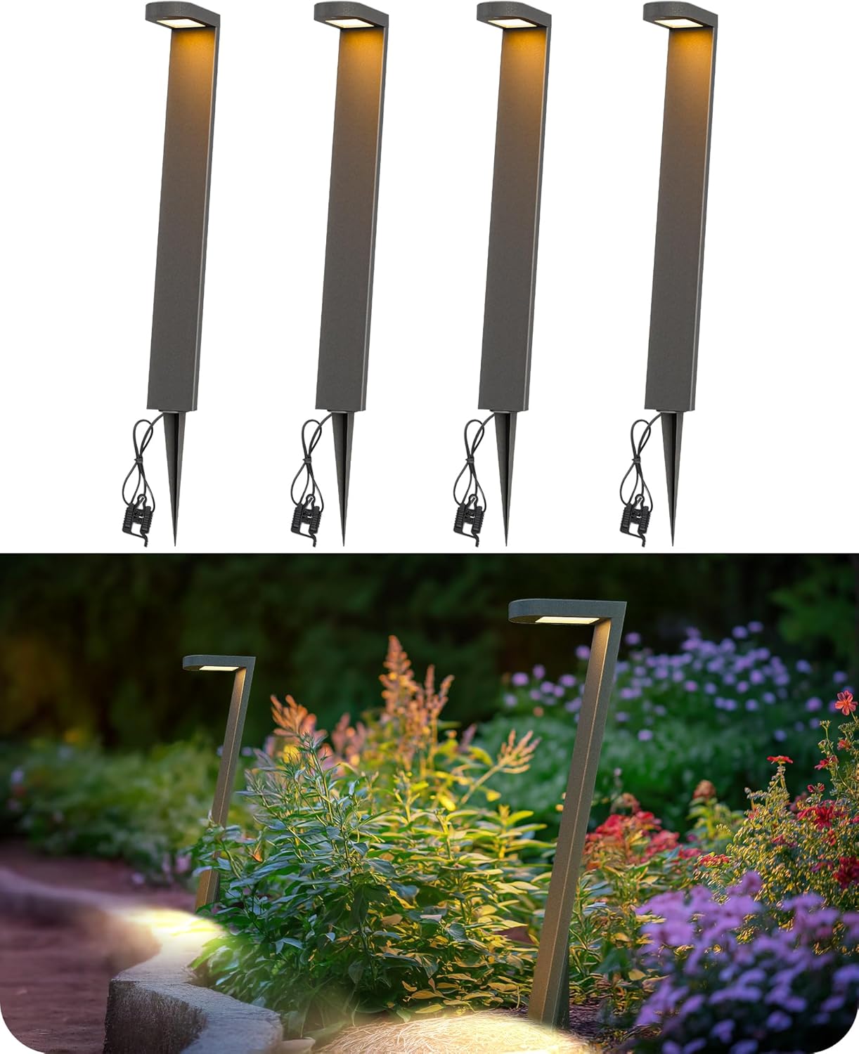 Low Voltage Pathway Lights Wired, 2700K 100LM 5.5W 50000Hrs 12V ...