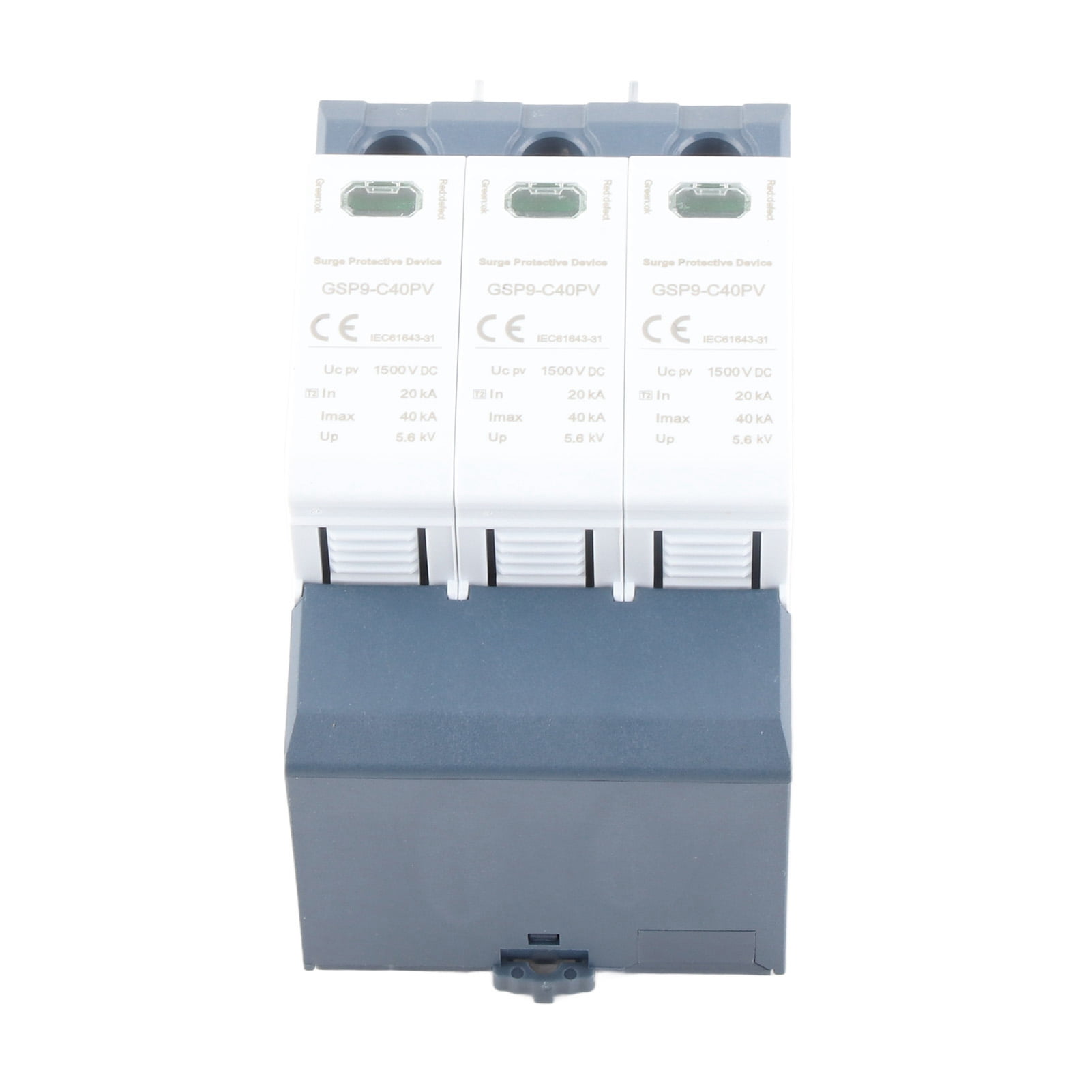 Low Voltage Photovoltaic Surge Protector, 1500VDC 3P DIN Rail Mount ...
