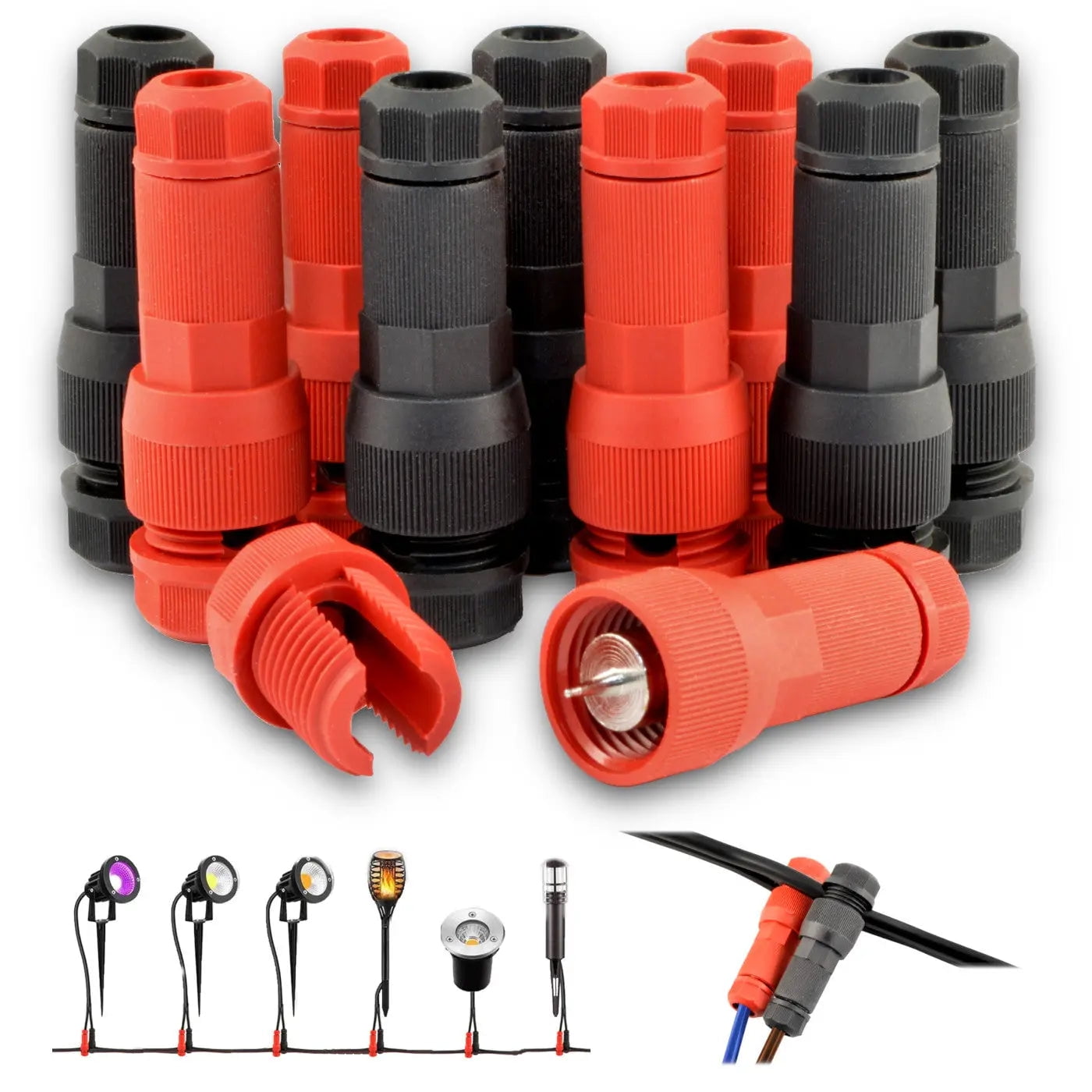 Low Voltage Quick Disconnect 12-16 Gauge Piercing Connectors for ...