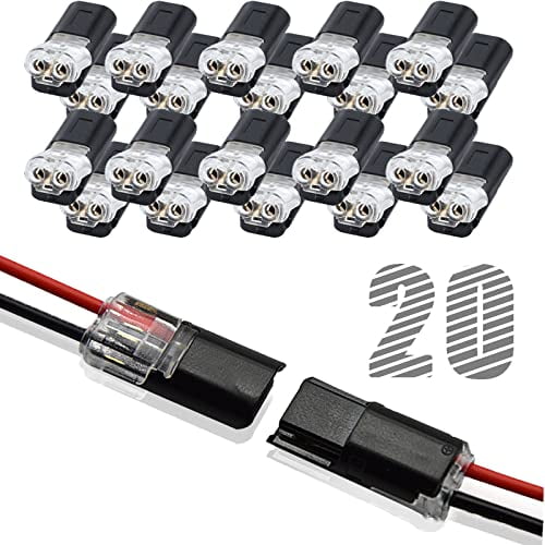 Low Voltage Wire Connector, Double Wire Plug in Connector with Locking ...