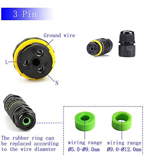 Low Voltage Wire Connectors IP68 Waterproof External Electrical ...