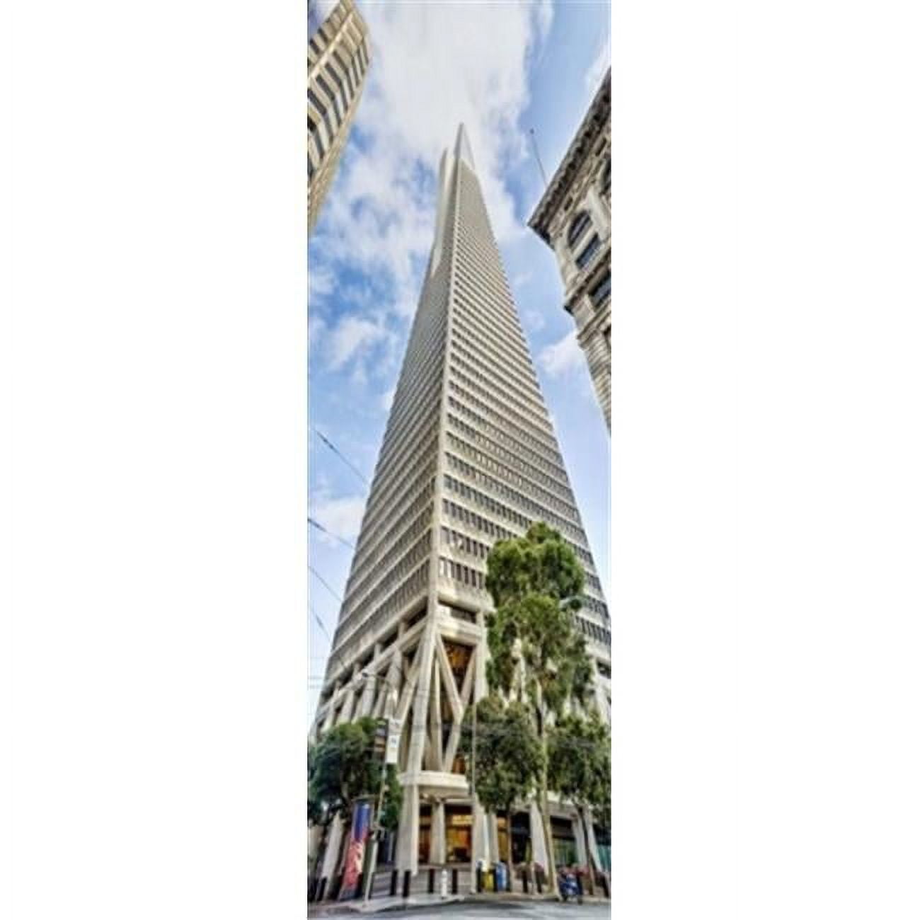 Low angle view of skyscrapers Transamerica Pyramid San Francisco ...