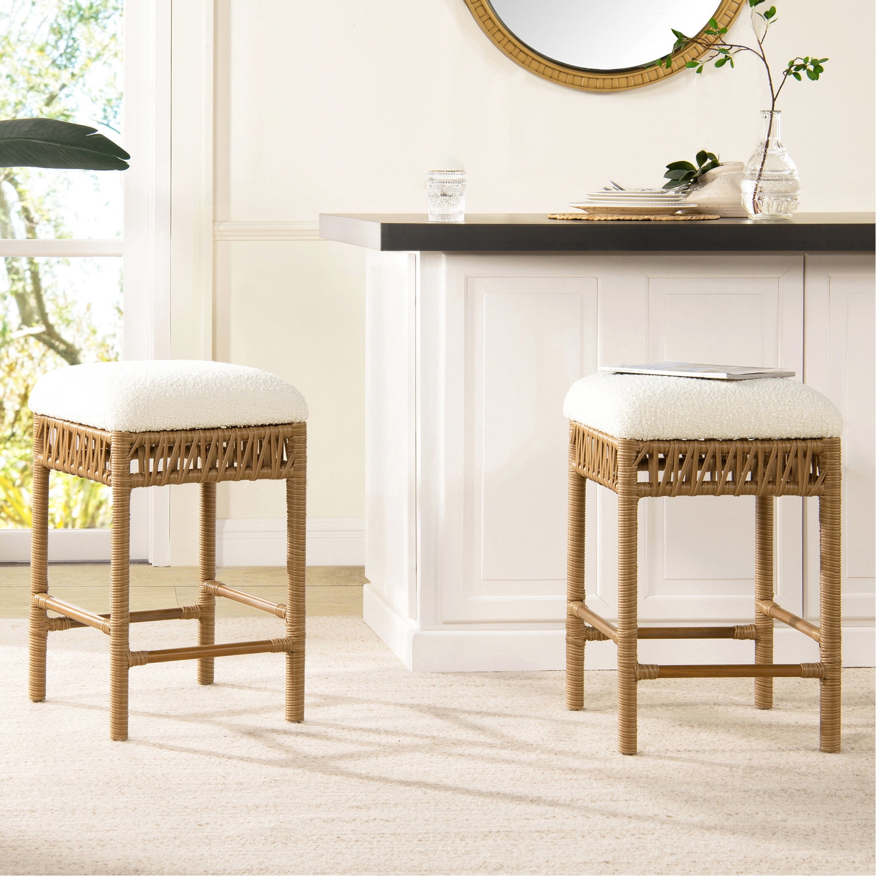 Low - maintenance Rattan and Backless Design - Restaurant Counter for a ...