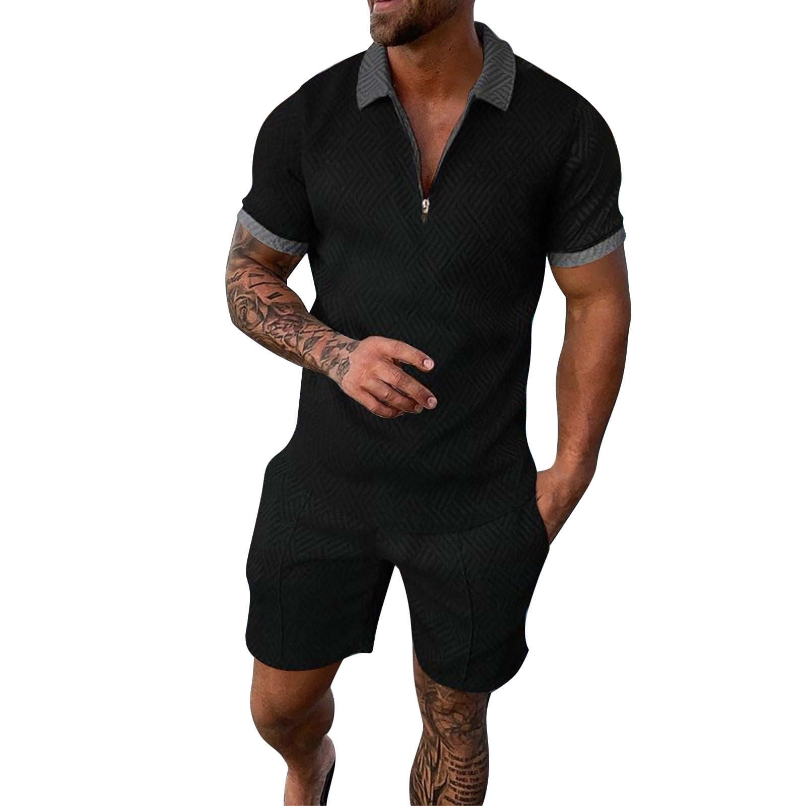 LowProfile Mens Shorts Sets 2 Piece Outfits Shirt Summer Suit For Set ...