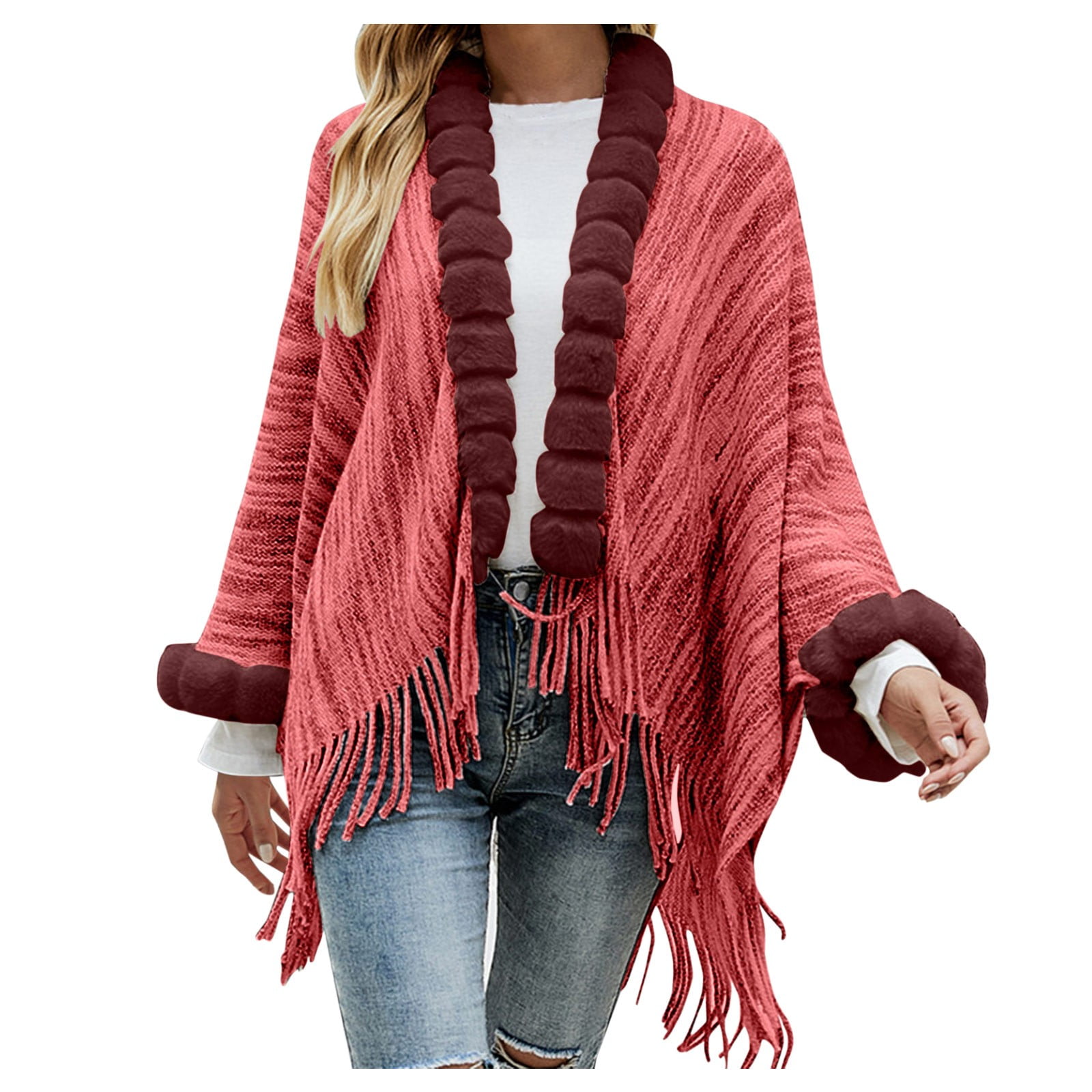 LowProfile Sweaters for Women Long Sleeve Casual Tops Shawl Wrap Young ...