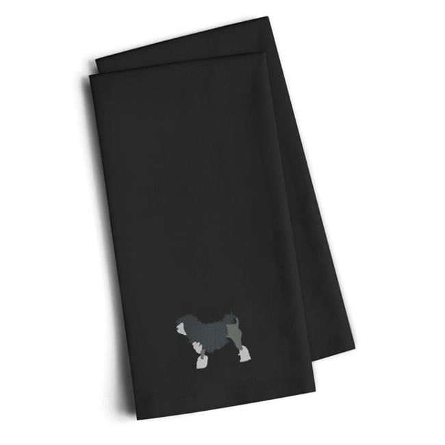 Lowchen Black Embroidered Kitchen Towel - Walmart.com