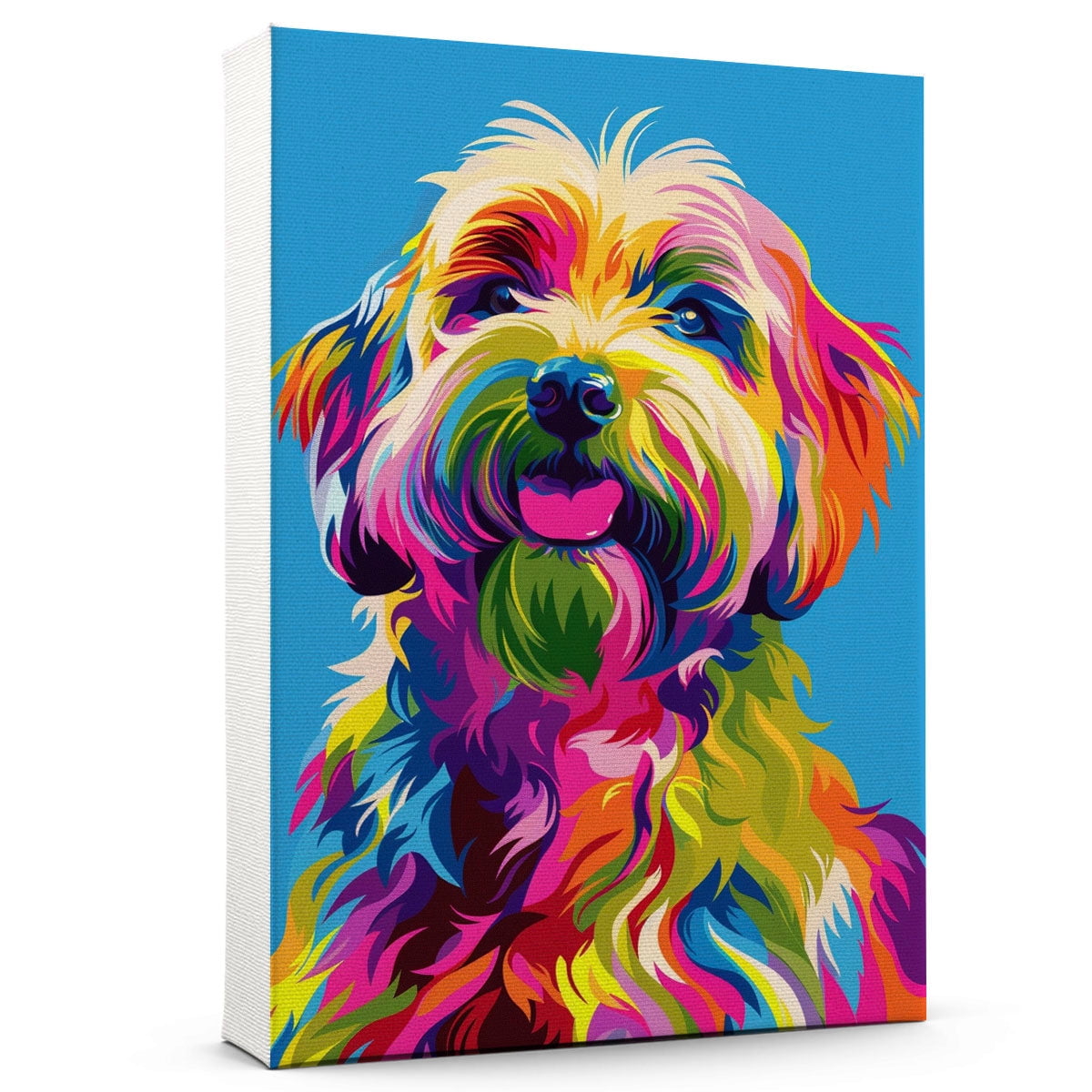 Lowchen Poster Wall Art - Colorful Dog Canvas Wall Art For Living Room ...