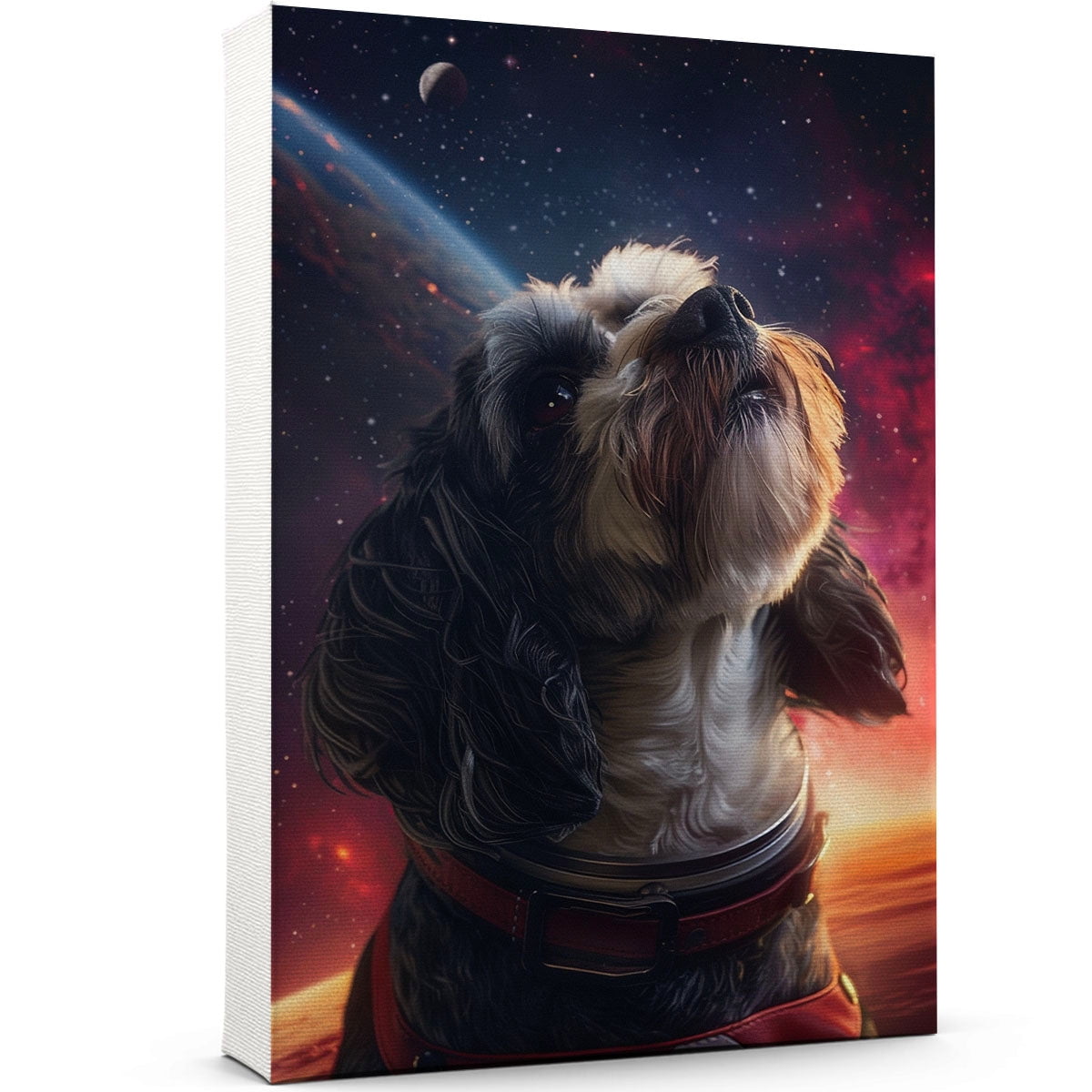Lowchen Space Poster Wall Art Funny Dog - Lowchen Dog Canvas Wall Art ...