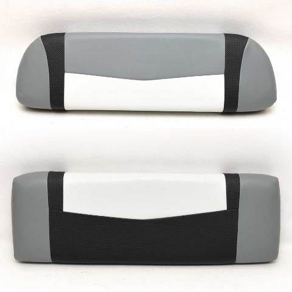 Lowe Boat Backrest Cushion Set 2163709 | Gray Black 2 Piece - Walmart.com