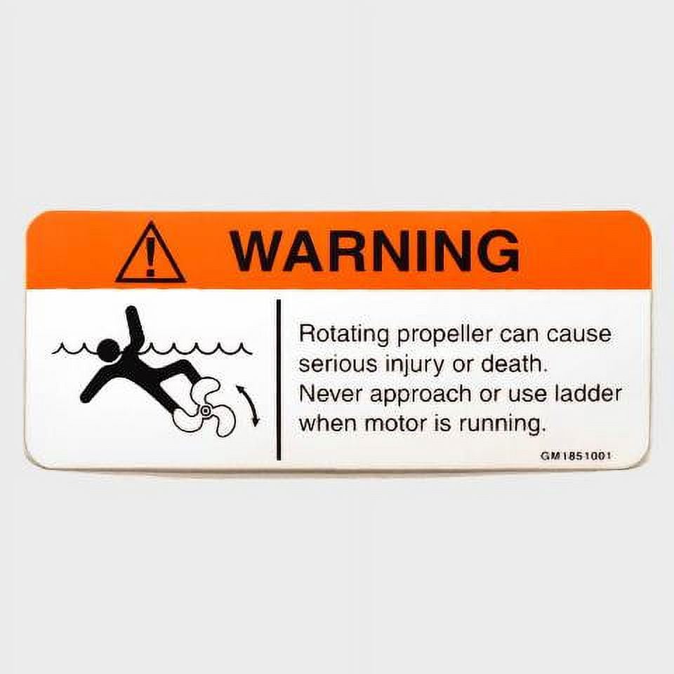 Lowe Boat Decal Sticker 2007554 | Propeller Warning - Walmart.com