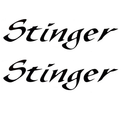 Lowe Boat Emblem Decal Stickers | Stinger Logo 12 x 3 Inch Black (Pair ...