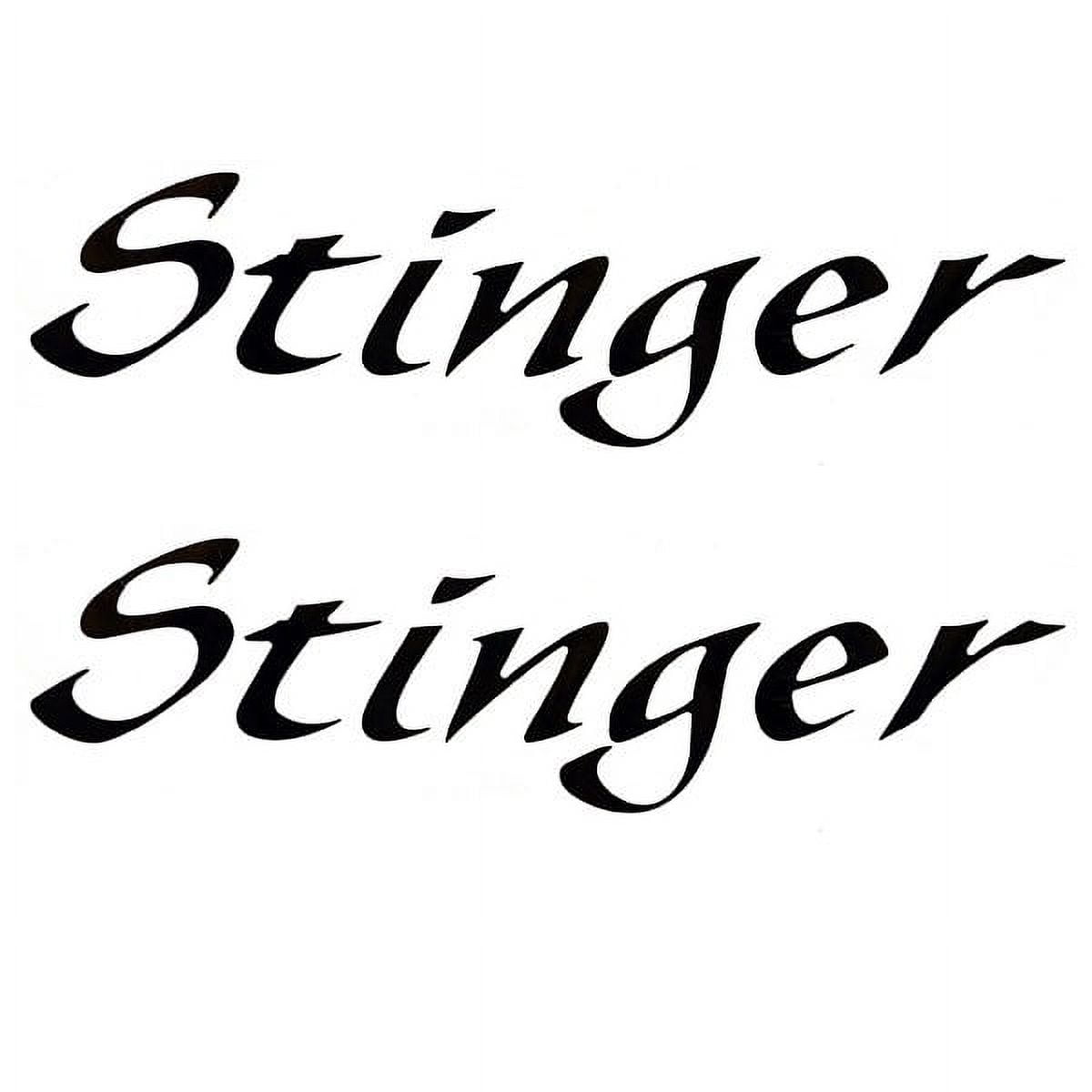Lowe Boat Emblem Decal Stickers | Stinger Logo 12 x 3 Inch Black (Pair ...