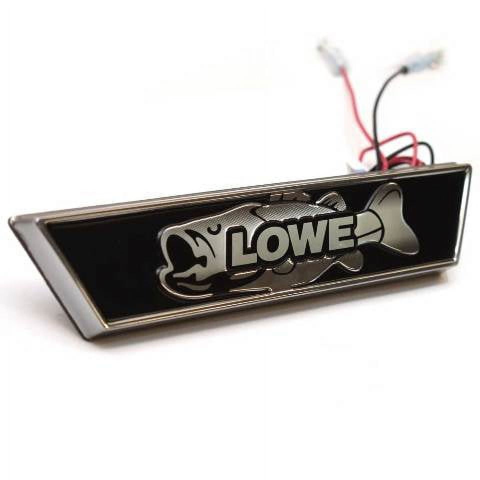 Lowe Boat Emblem Plate | w/ Adhesive Illuminated 7 5/8 x 1 5/8 Inch 12V ...
