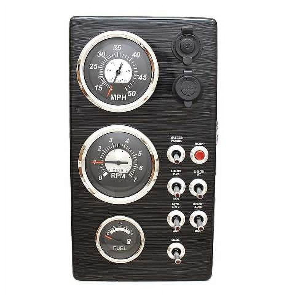 Lowe Boat Gauge Panel F2152254256 | Teleflex I/O 7 x 13 Inch Graphite ...
