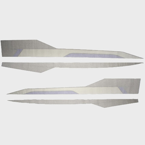 Lowe Boat Graphic Decal Stickers 2368838 | Gray Silver Blue (Set of 4 ...