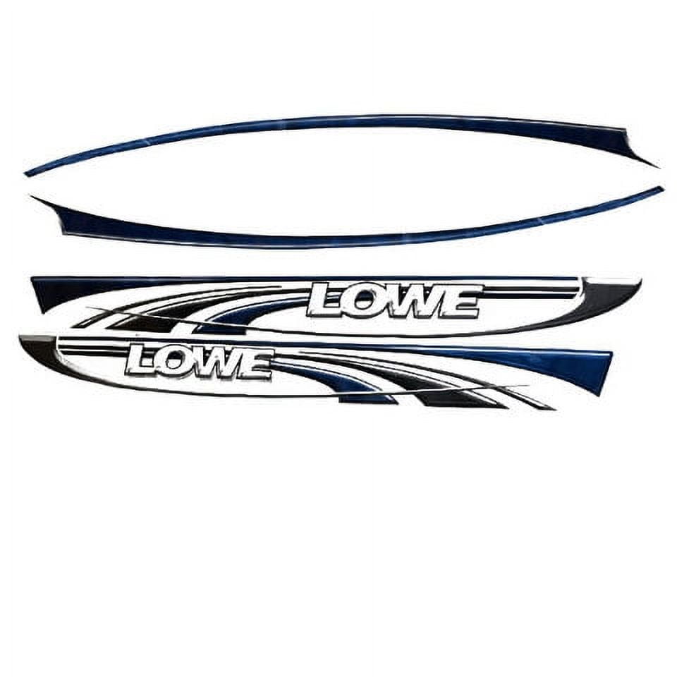 Lowe Boat Hull Graphic Decal | Deep-V Blue Black Stickers (Kit ...