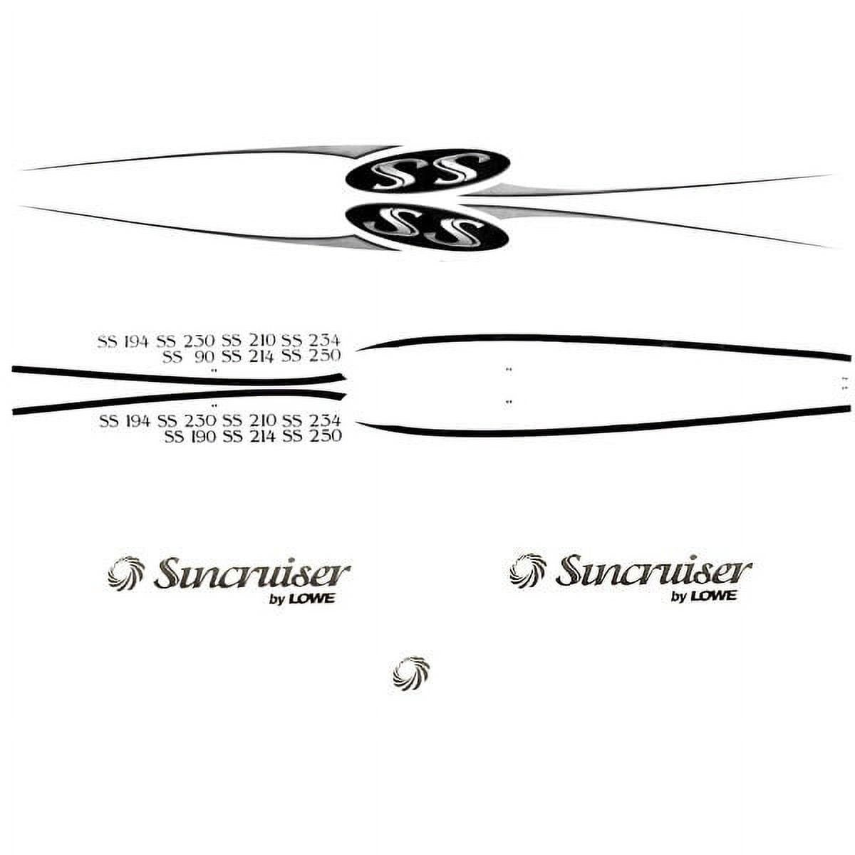 Lowe Boat Main Graphic Decals 1974648 | SS Black Gray (Set Of 5 ...