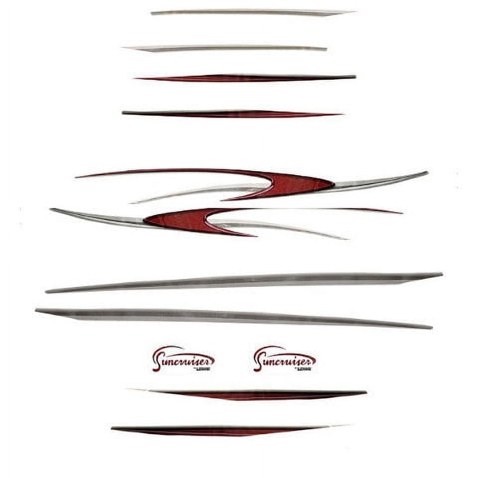 Lowe Boat Main Hull Decal 015680 | Suncruiser Red Gray Stickers (Kit ...