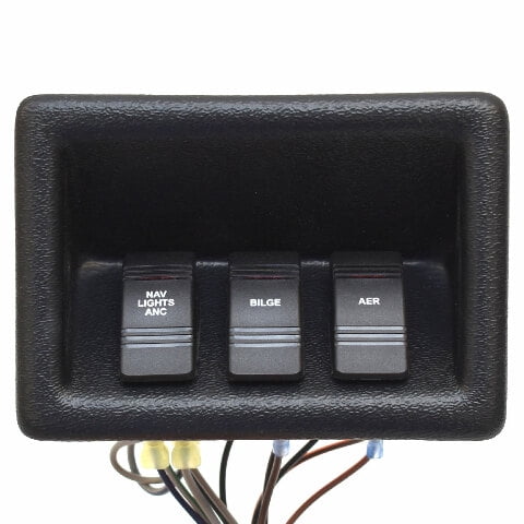 Lowe Boat Rocker Switch Panel Shroud 1945888 | 3-Switch w/ Fuse Block ...