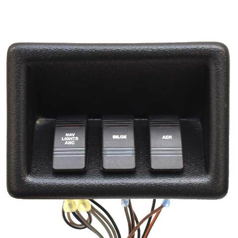 Lowe Boat Rocker Switch Panel Shroud 2412263 | 3-Switch w/ Fuse Block ...