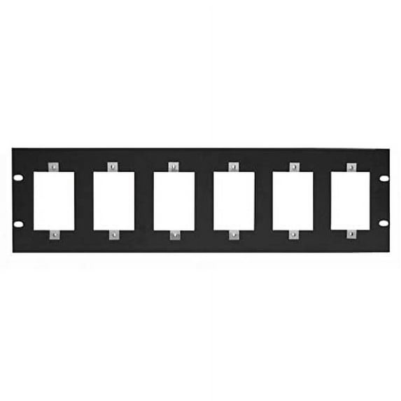 Lowell Manufacturing SG6P-3 3U Punched Rack Mount Panel for 1-Gang ...