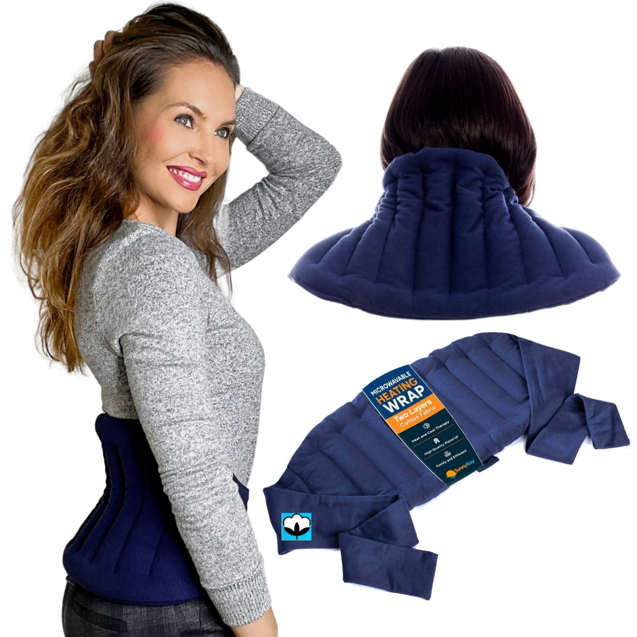 Lower Back Heating Wrap with Strap Made of Cotton Fabrics - Walmart.com