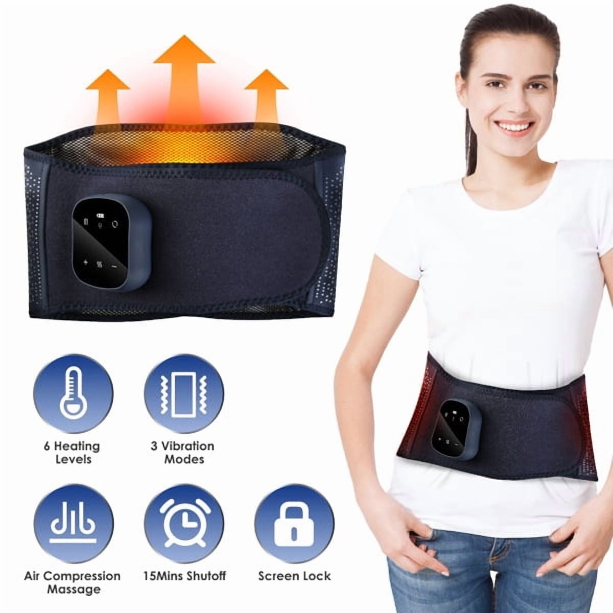 Lower Back Massager Heating Pad Cordless Heating Pad with Air ...