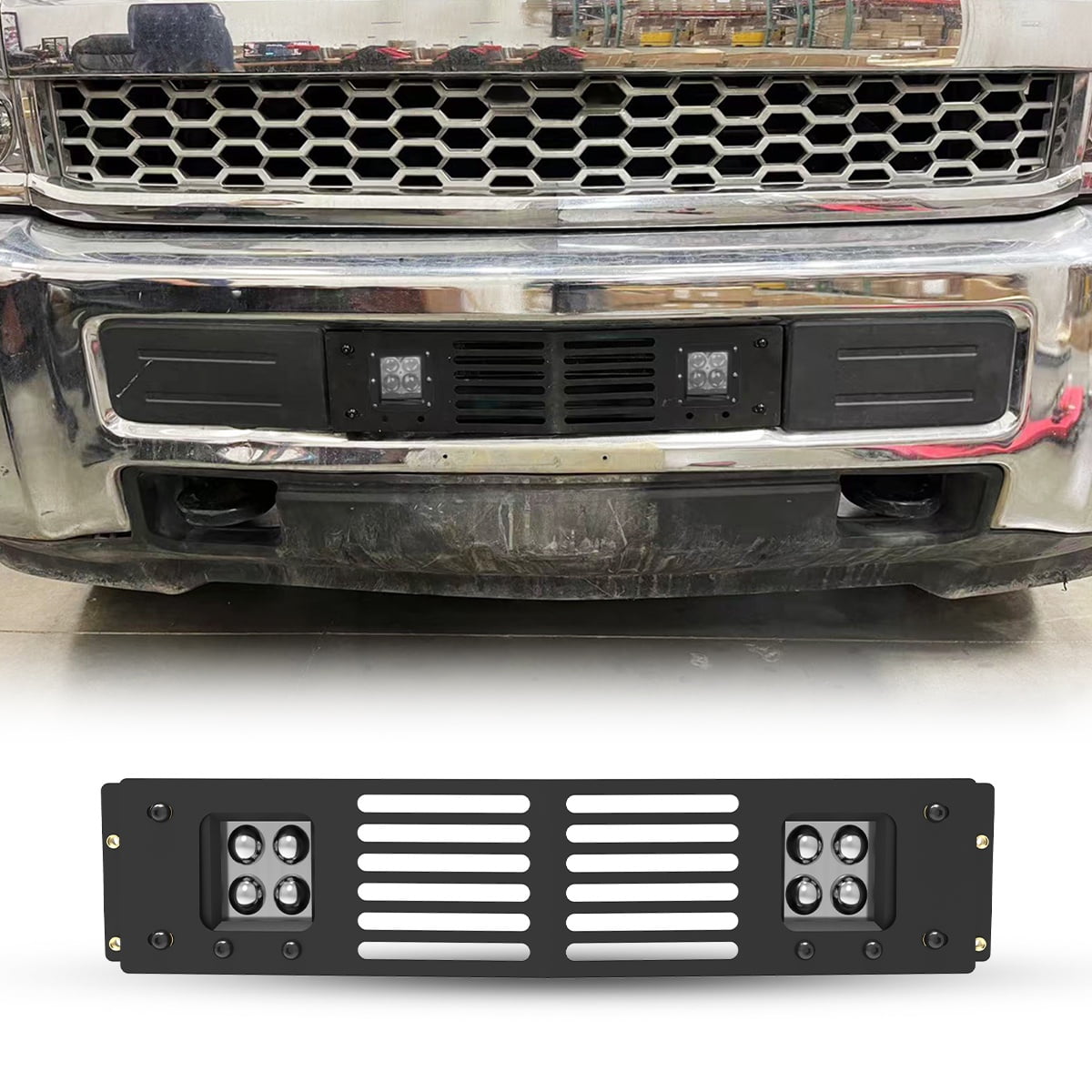 Lower Bumper Grille Insert For 2015-2019 Chevy Silverado 2500/3500 ...