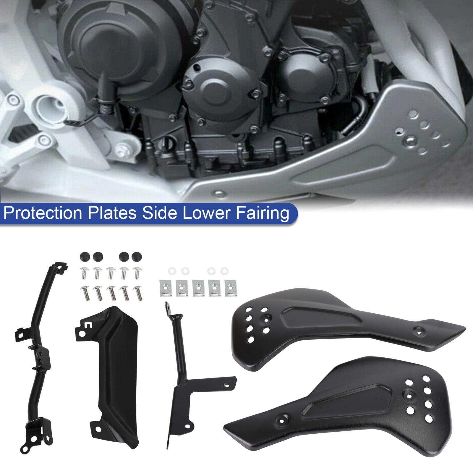 Lower Engine Belly Protection Plates Side Fairing For Trident 660 2021 ...