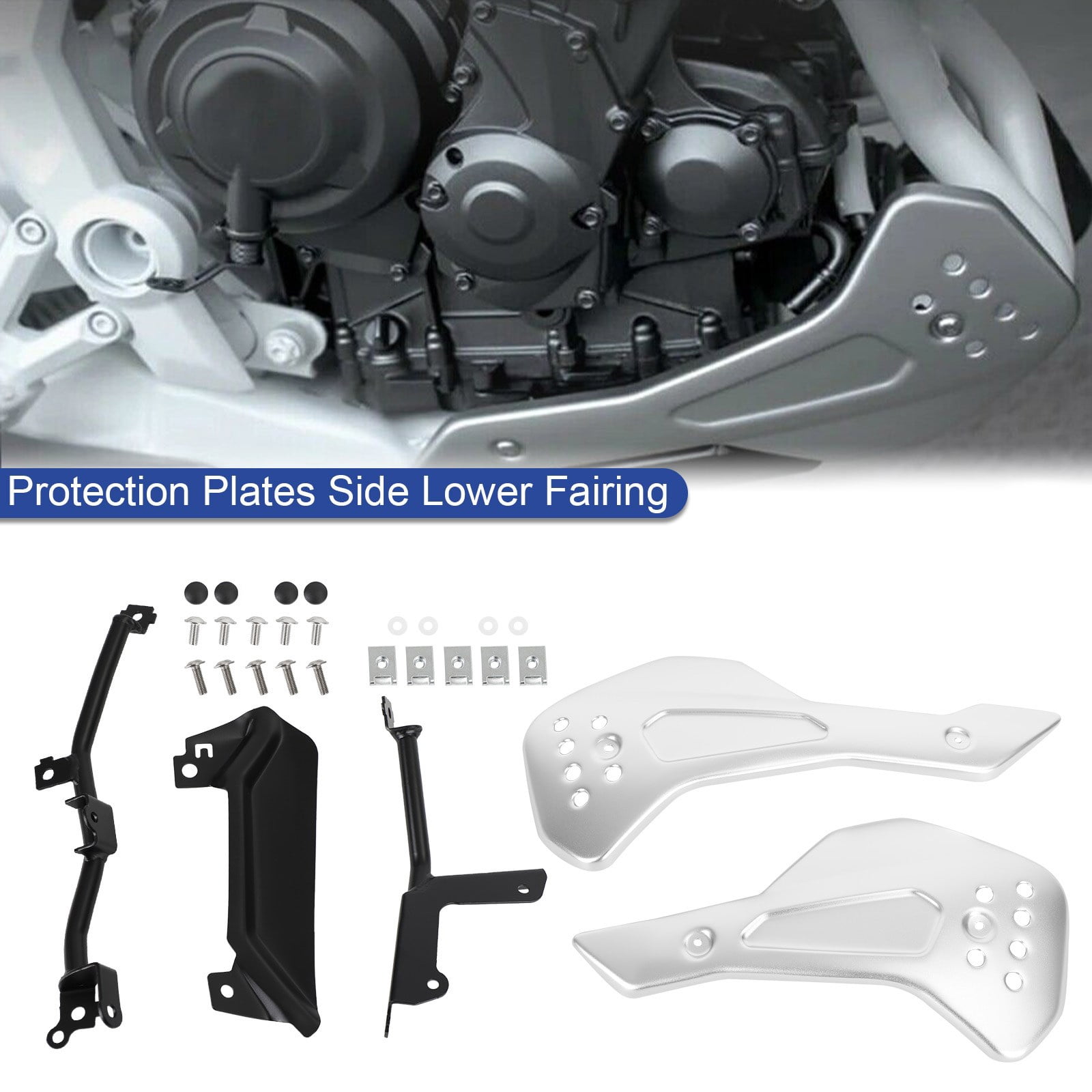 Lower Engine Belly Protection Plates Side Fairing For Trident 660 2021 ...