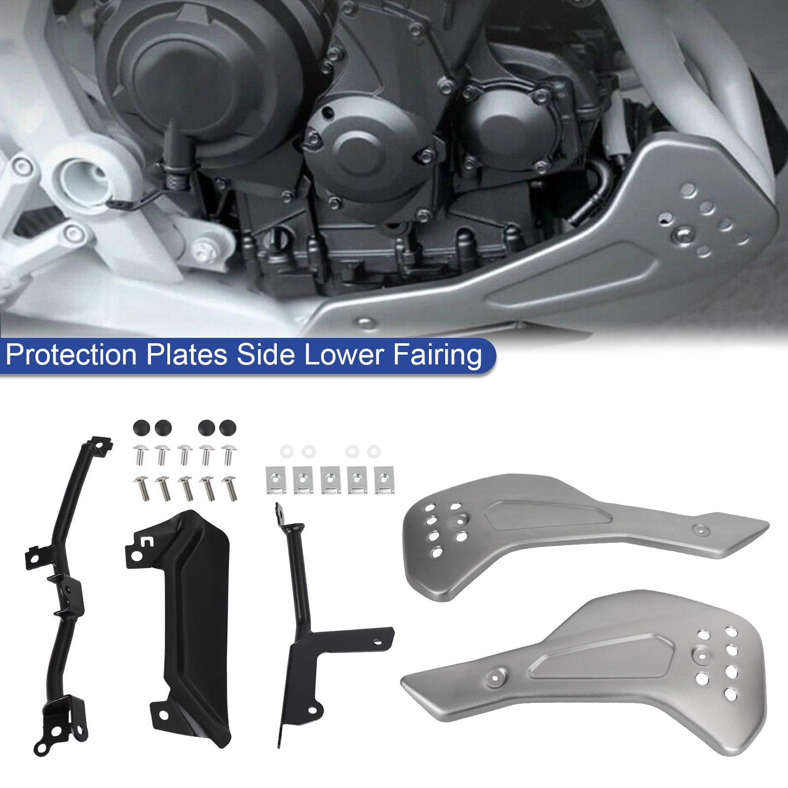 Lower Engine Belly Protection Plates Side Fairing For Trident 660 2021 ...