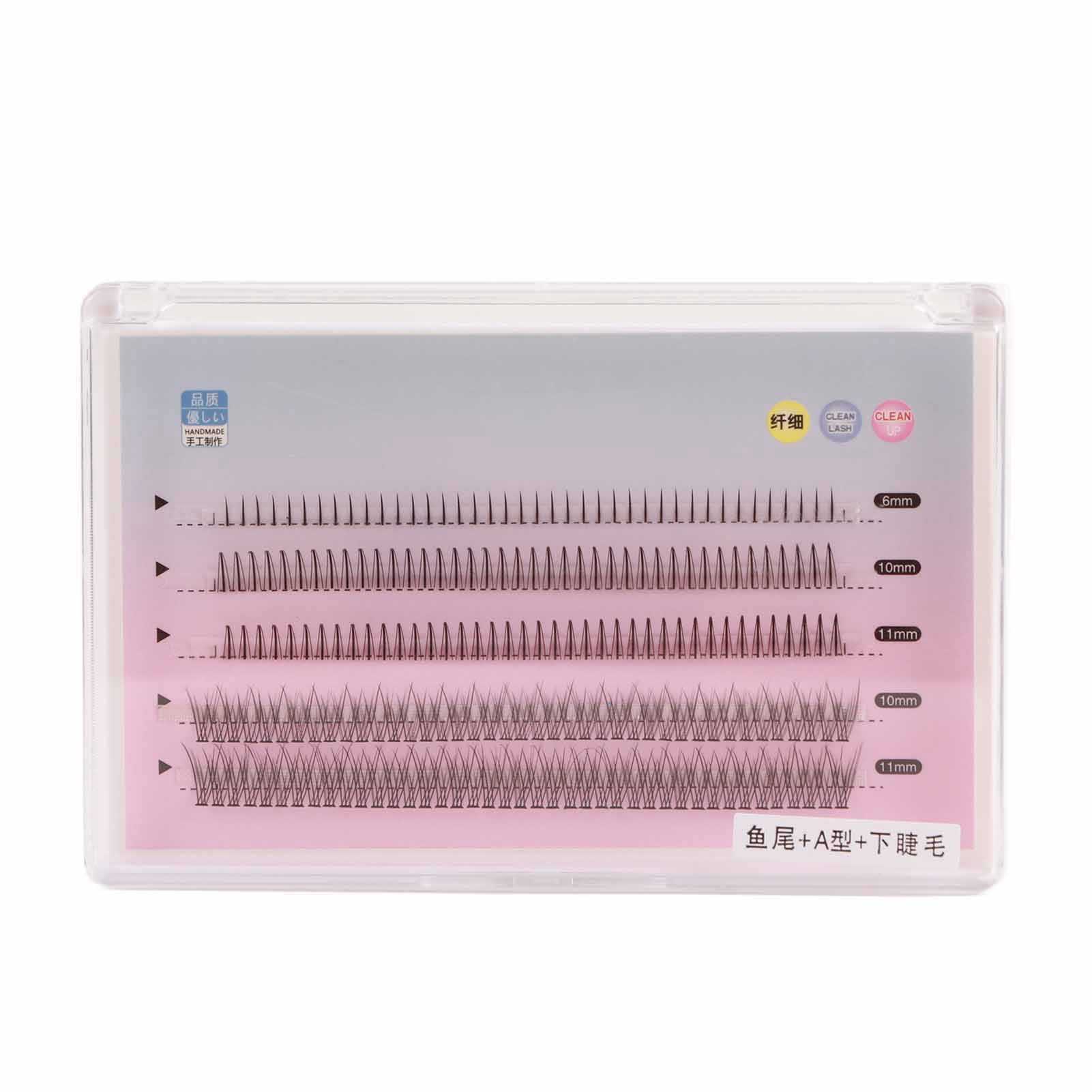 Lower Eyelash Single Cluster Lifelike Bushy 3D False Lower Eyelash for Makeup Girls Type B ...